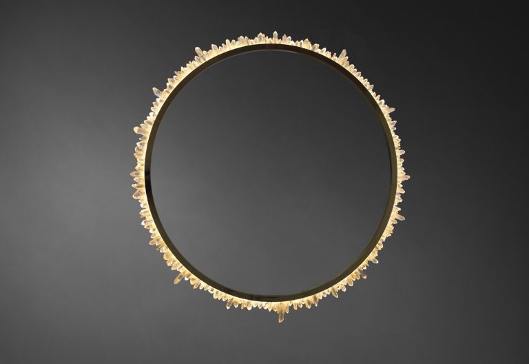 PROMETHEUS III Pendant and Wall Light | Quartz Crystal Lighting