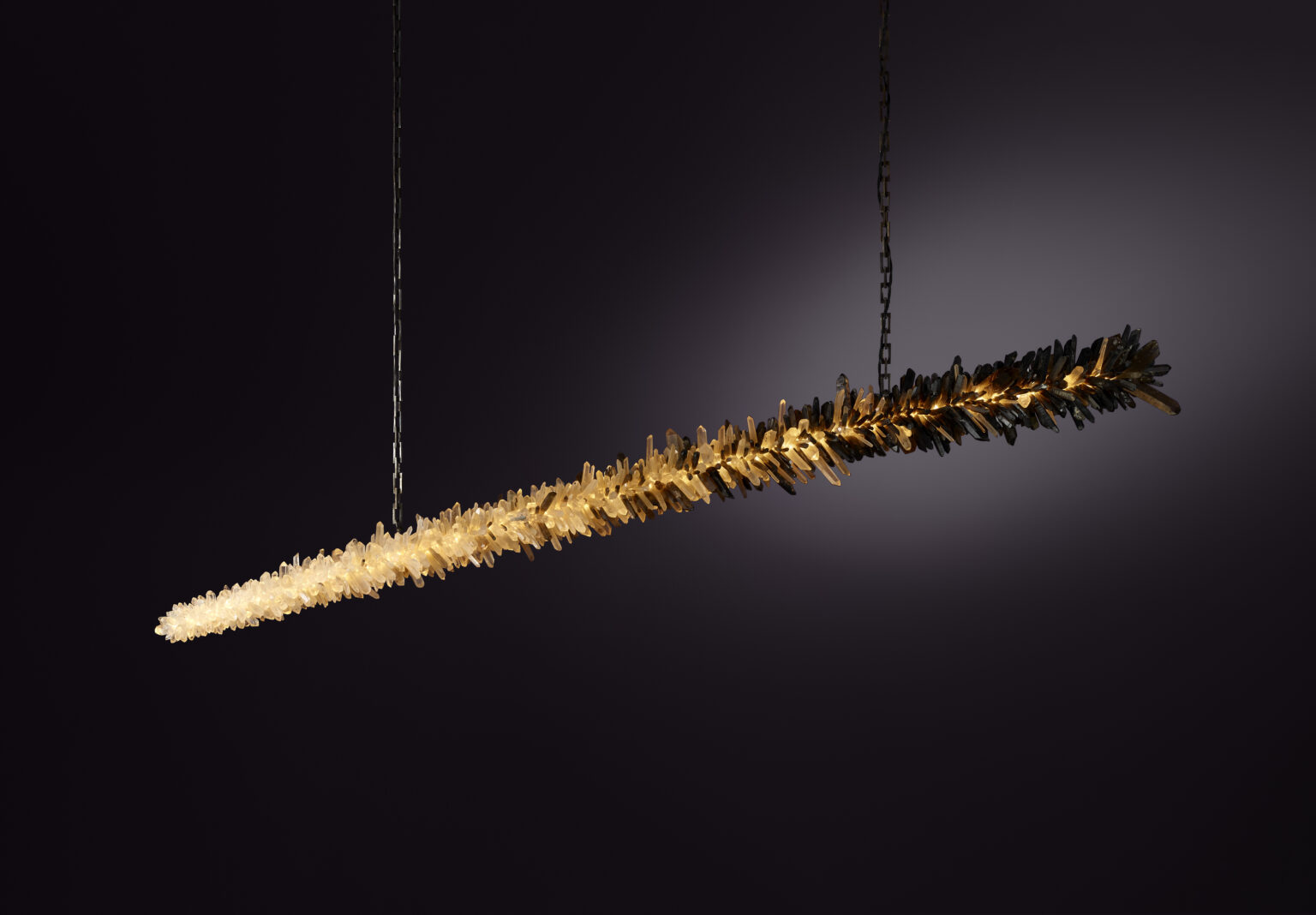 METEOR Pendant Light | Smoky Quartz Crystal Lighting