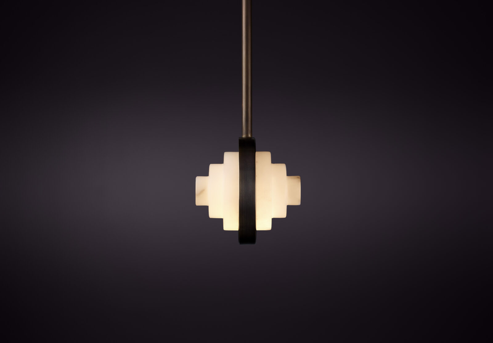 IRIS MONO Pendant Light | Alabaster & Brass Lighting